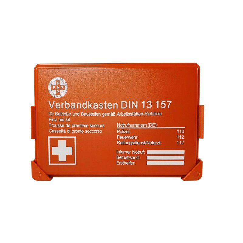 Verbandkasten orange Erste Hilfe Koffer DIN 13157